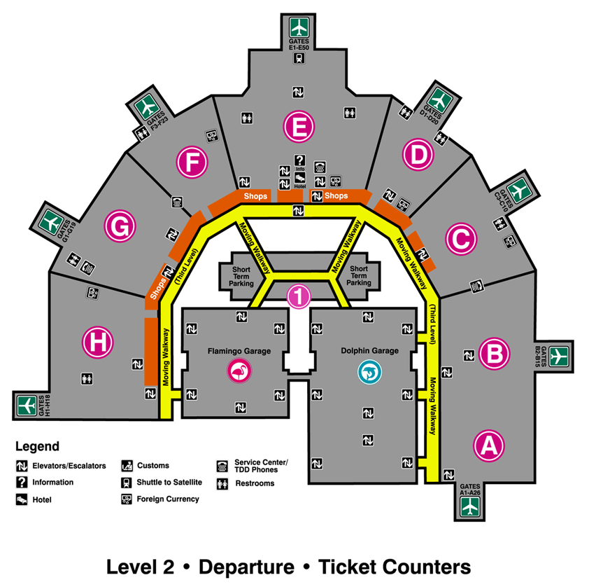 Miami International Airport Terminal Maps | Miami International Airport